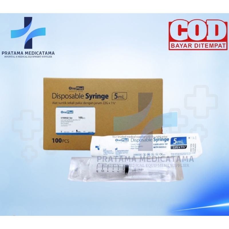 Jual Syringe Onemed 5cc Jarum Suntik 5ccc Spuit 5cc Onemed | Shopee ...