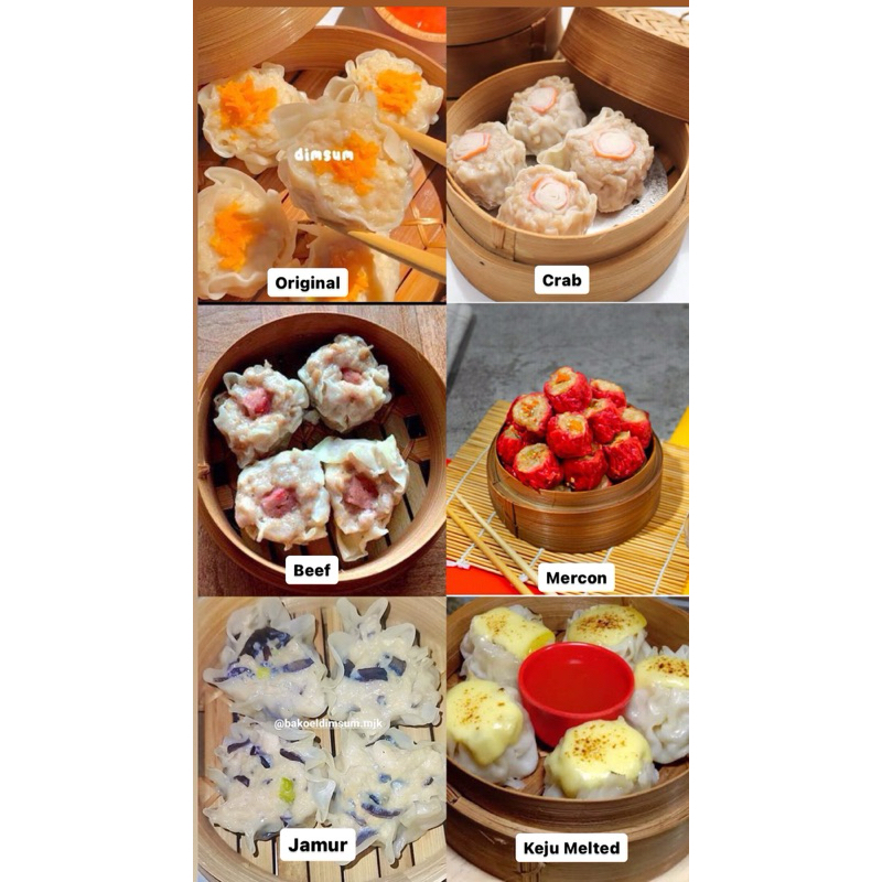 Jual DIMSUM MINI MIX 6 VARIAN RASA (Crab , Ayam udang , Mercon,keju ...
