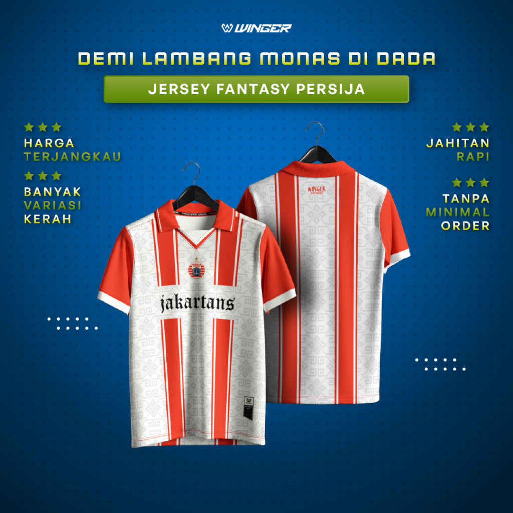 Jual Baju Olahraga Kaos Jersey Tim Sepak Bola Fantasy Persija Jakarta ...
