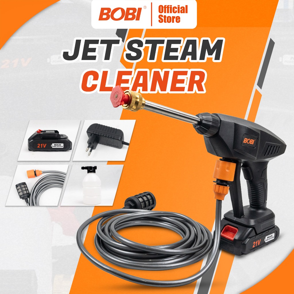 Jual Jet Steam Cleaner 21V / Alat Steam Cuci Motor & Mobil / Jet Steam ...