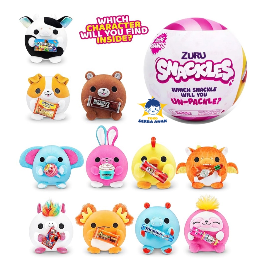 Jual ZURU Snackles Boneka Plush Surprise ORIGINAL | Shopee Indonesia