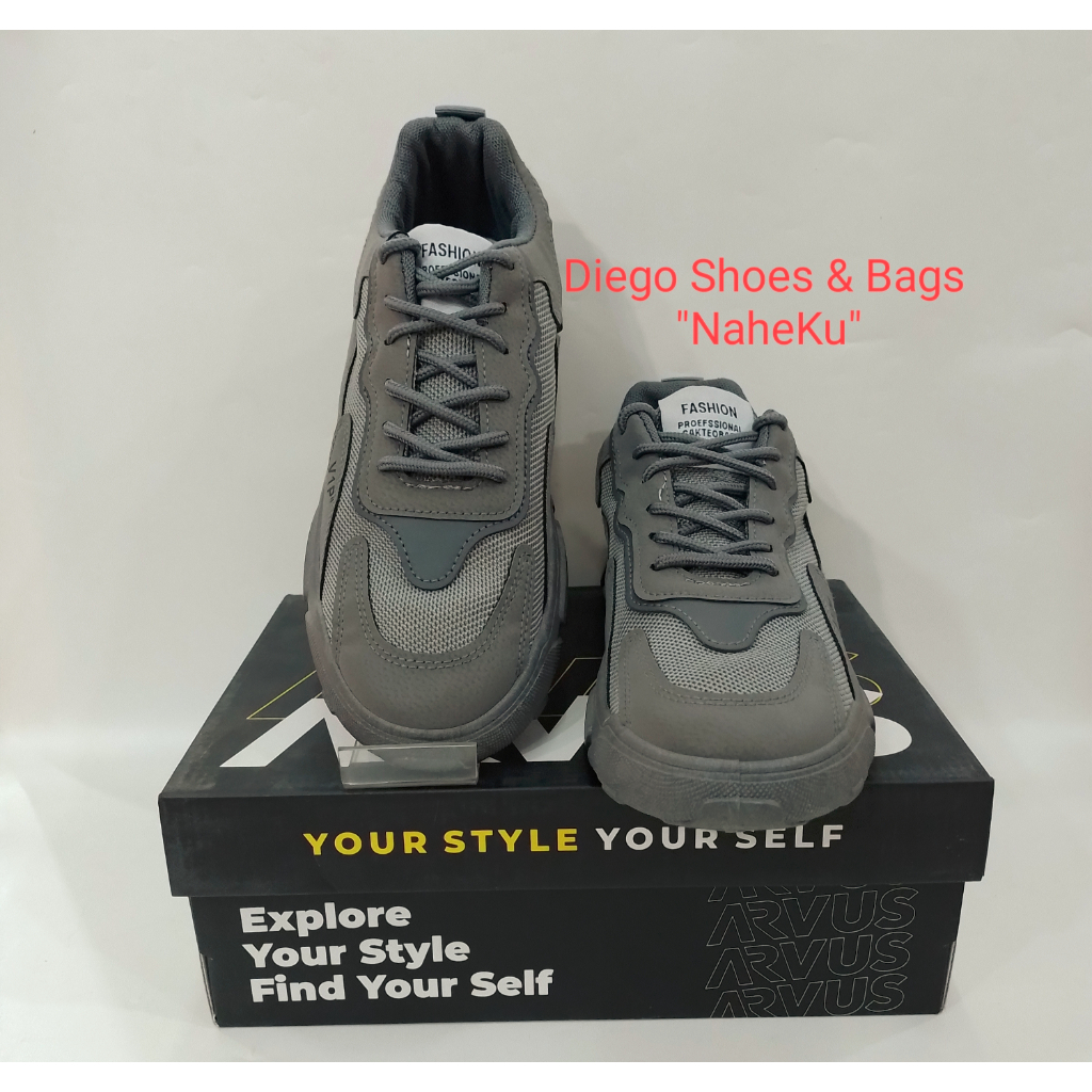 Jual Sepatu Sporty Pria / Laki Laki Platform Tinggi Arvus Kode Arlo ...