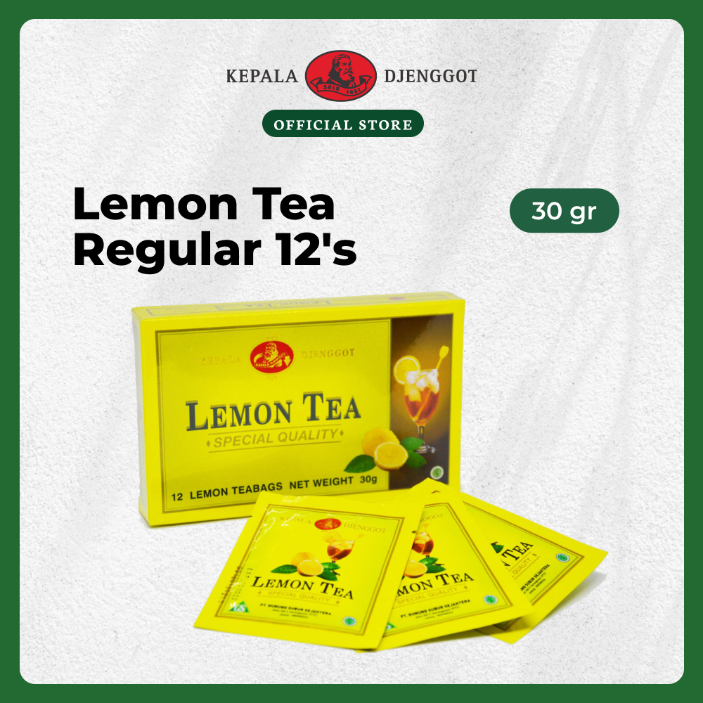 Jual Kepala Djenggot Lemon Tea Regular 1 Box isi 12's 30 gr - Teh Celup ...
