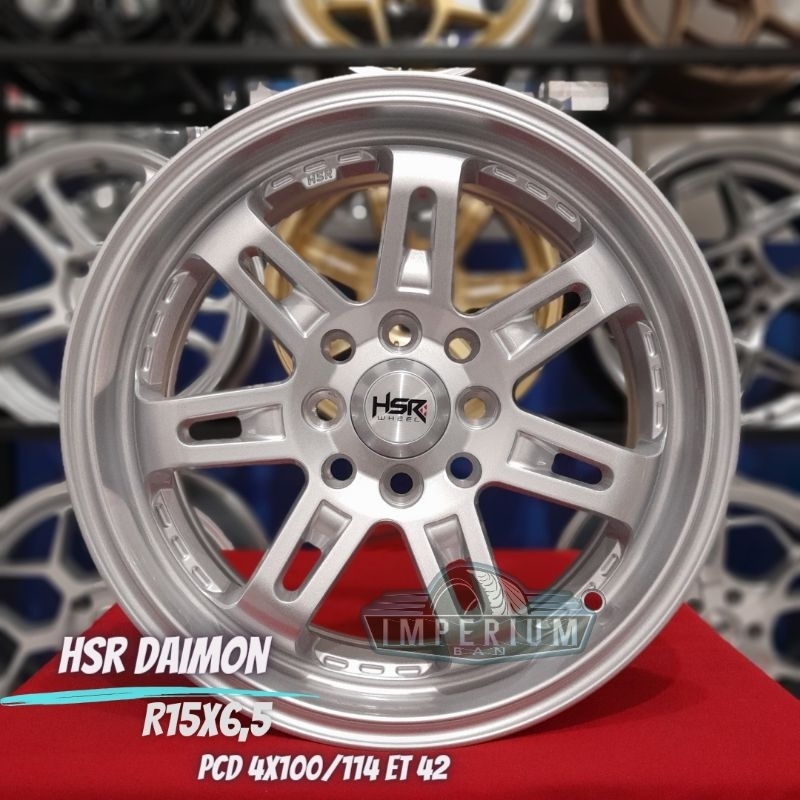 Jual Velg Mobil Hsr Original Daimon Ring 15 Pcd 4x100/114 Xenia Livina Avanza Mobilio Brio Agya ...