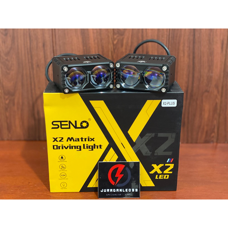 Jual Lampu SENLO X2 PLUS mini projie sql 2 mata projector LED mobil 90W ...