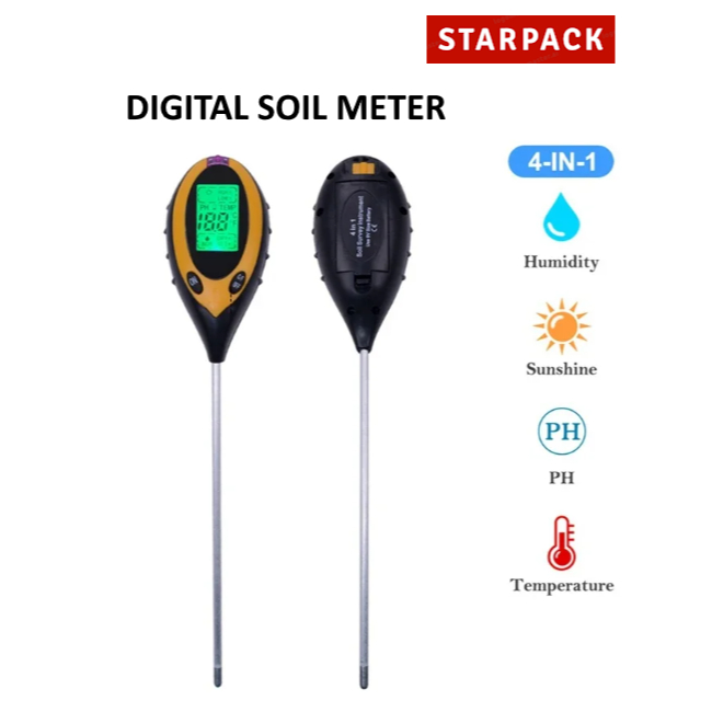 Jual Digital Soil Analyzer Tester Meter Alat Ukur PH Tanah 4 in 1 ...