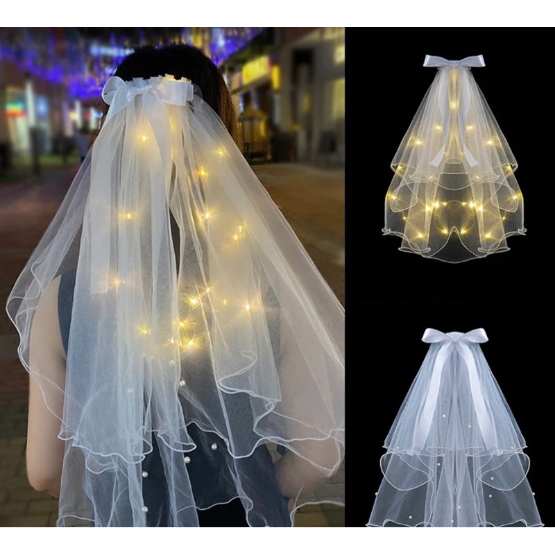 Jual Veil slayer bride / kain tile hiasan bride | Shopee Indonesia