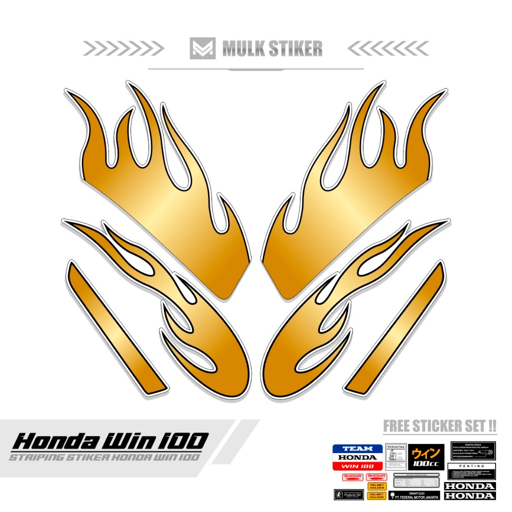 Jual STRIPING HONDA WIN / MTF 118 / STICKER WIN 100 / SETIKER WIN ...