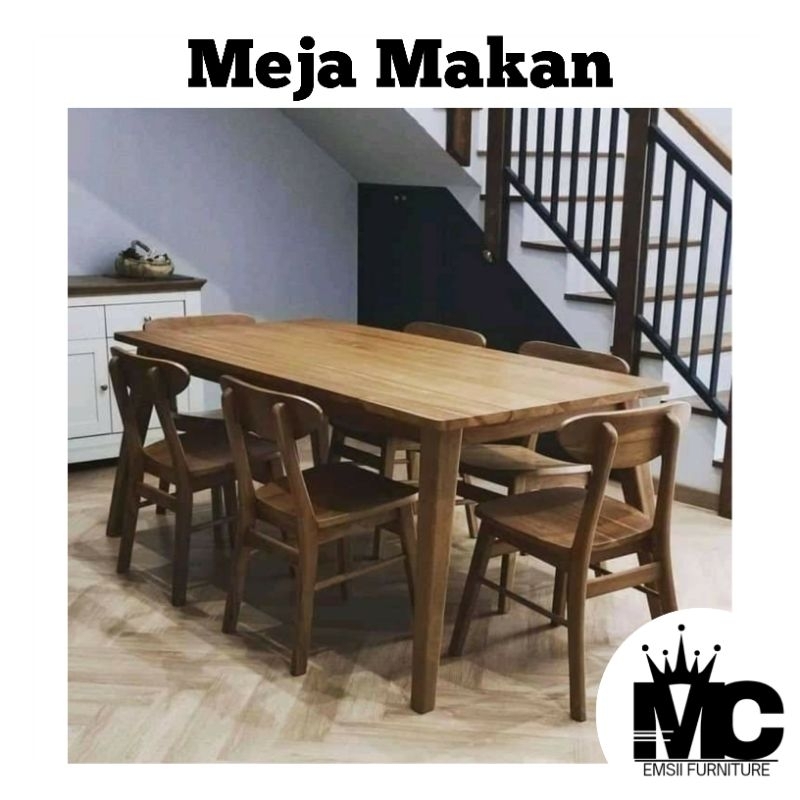Jual Meja Makan Minimalis Kursi 6 Meja Makan Kursi 6 Minimalis Kayu Jati Meja Makan Ropan ...