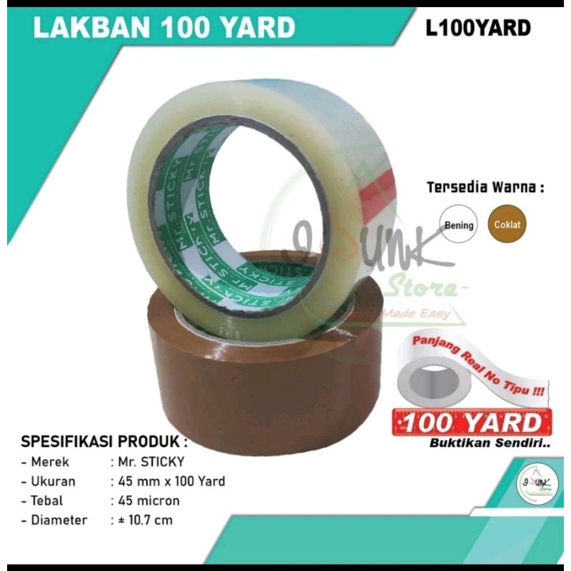 Jual lakban bening coklat 45MM x 100 Yard ( 2 inch x 100yard) | Shopee Indonesia