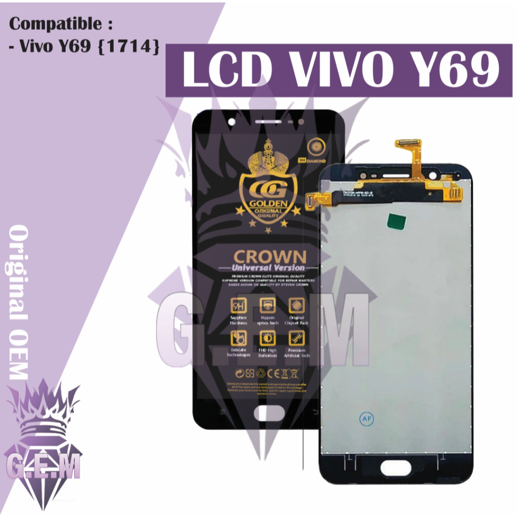 Jual LCD TOUCHSCREEN FULLSET VIVO Y69 SERI 1714 COMPLETE ORIGINAL ...