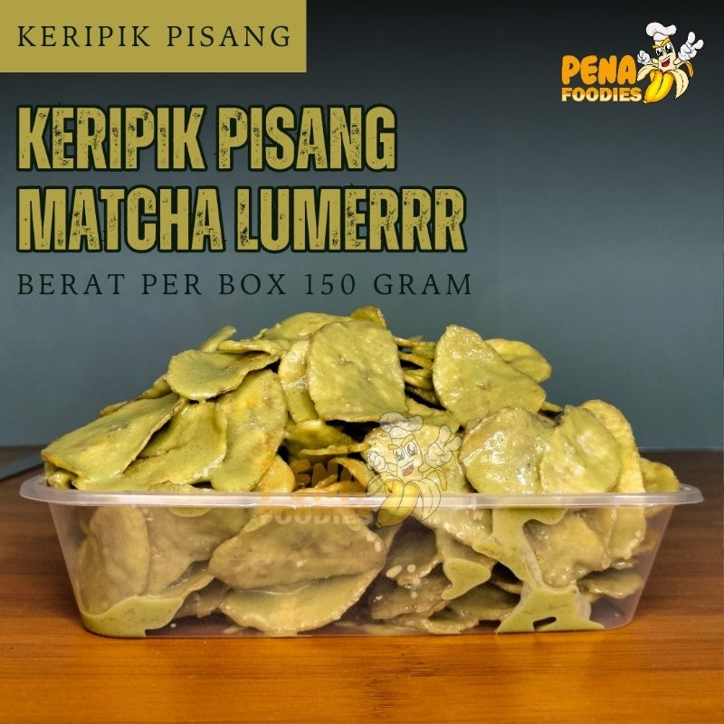 Jual KERIPIK PISANG COKLAT RASA MATCHA/GREEN TEA BERAT 150 GR - CEMILAN ...