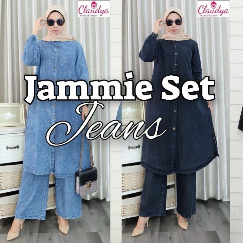 Jual Jammie Set Jeans Wash Premium High Quality/One Set Long Jeans ...