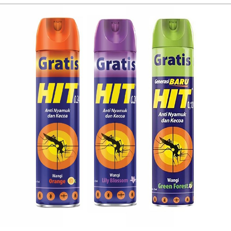 Jual Hit Aerosol Spray - Obat Nyamuk Semprot Orange / Lily Blossom ...