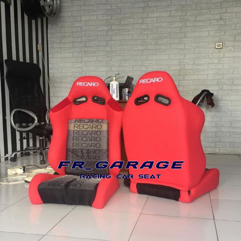 Jual JOK MOBIL RACING SPG MERAH GRADASI ABU / JOK RACING MOBIL ...