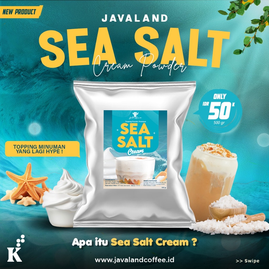 Jual Javaland Topping Sea Salt Cream 500gram | Bubble Drink | Topping ...