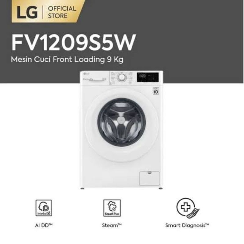 Jual LG Mesin Cuci LG Front Loading FV1209S5WN AI DD™ dengan Steam ...