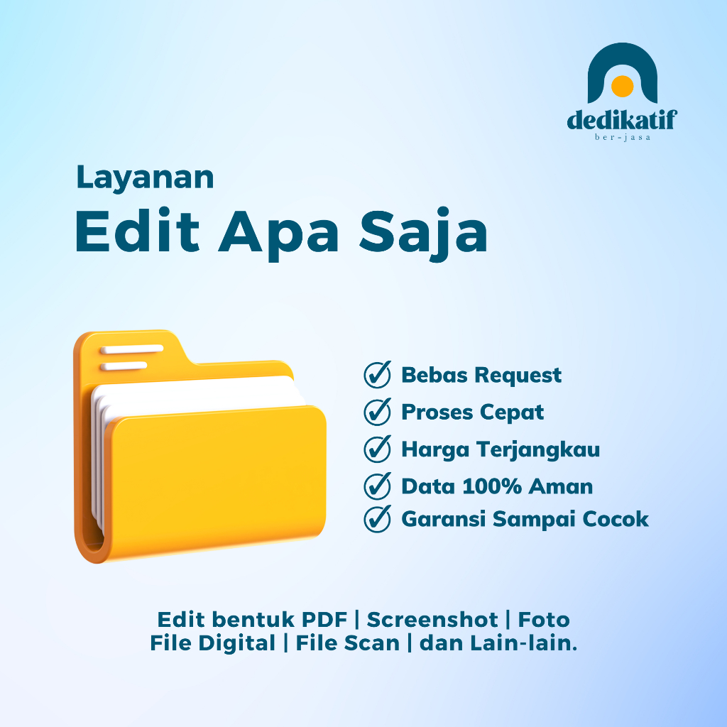 Jual Jasa Edit Apa Saja | File PDF | Gambar | Dokumen | Shopee Indonesia