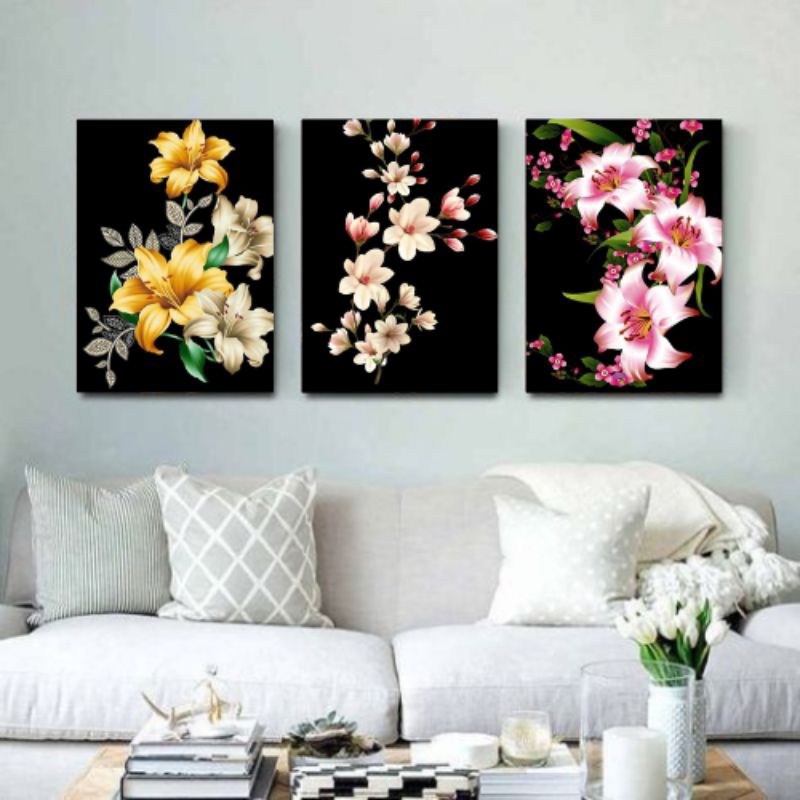 Jual GPS ~ Bunga Home Decor Hiasan Dinding Wall Art Painting Abstract ...