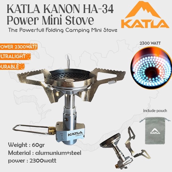 Jual KATLA KANON HA34 Kompor Mini Ultralight Powerfull Outdoor Camping ART Q3P5 | Shopee Indonesia