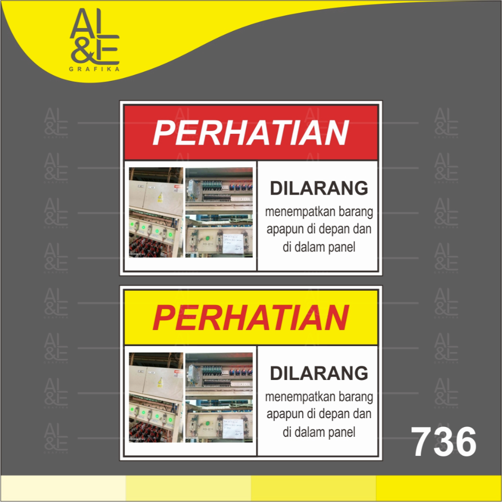 Jual 736 - Stiker Dilarang Meletakkan Barang Apapun Diladalam Panel ...