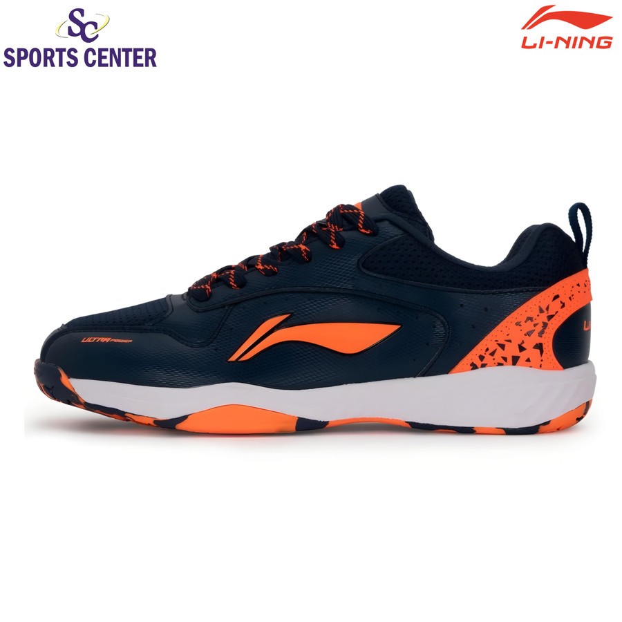 Jual New Sepatu Badminton Lining Ultra Power AYTT045 Navy / Orange ...