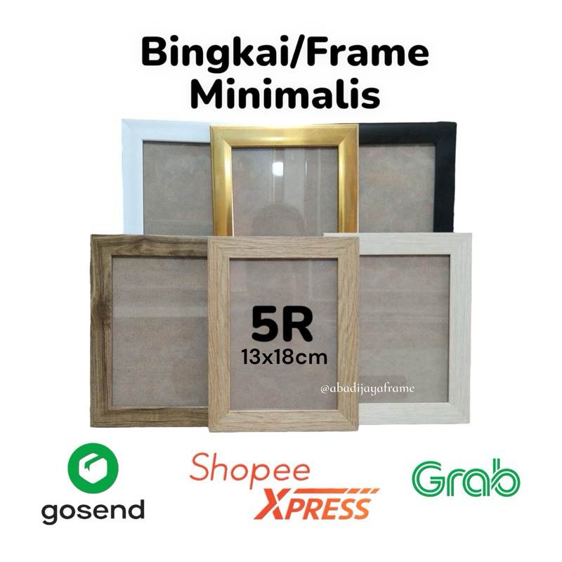 Jual FRAME 5R 13x18CM /BINGKAI FOTO KECIL 5R DENGAN KACA HIASAN ...