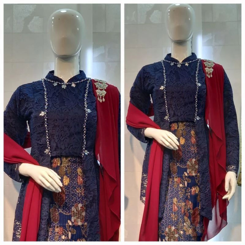 Jual Kebaya kutu Baru Modern / kebaya Wisuda / Kebaya lamaran Tunangan / Kebaya Kutubaru Full ...