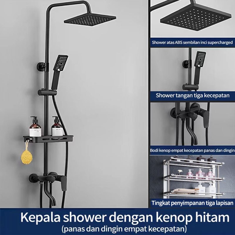 Jual Shower 1 Set Shower Set Kamar Mandi Rain Shower + Keran Cabang ...
