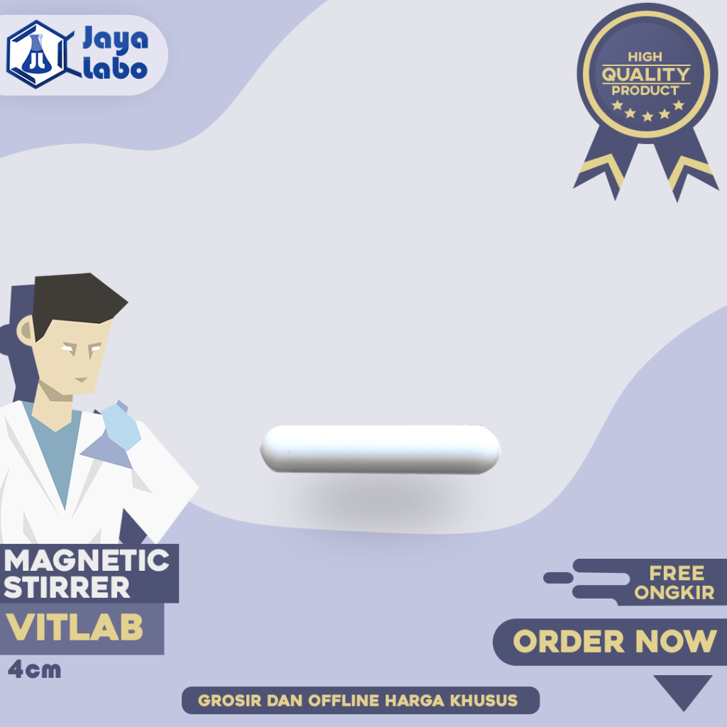 Jual MAGNETIC STIRRER 4CM VITLAB Germany/ Stiring Bar 40mm/ Biji Stirrer | Shopee Indonesia