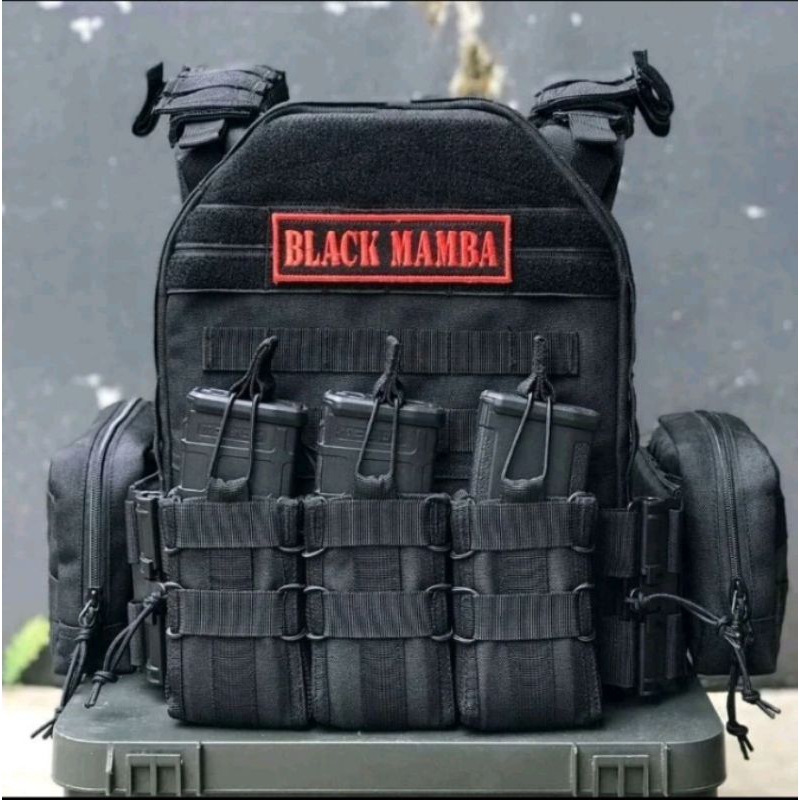 Jual body vest model black mamba tactical / rompi black mamba tactical ...