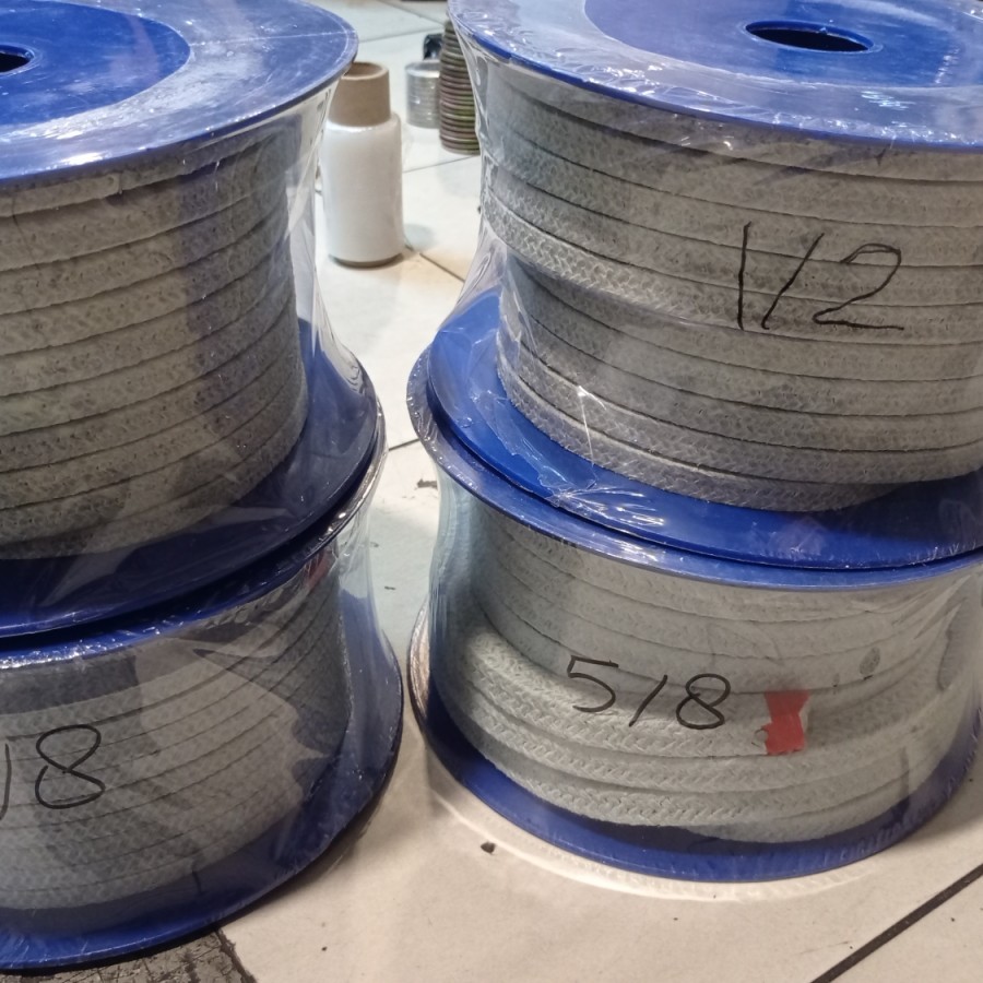 Jual Gland packing asbestos ptfe 10mm x 10mm (3/8" inch) Rollan 5kg ...