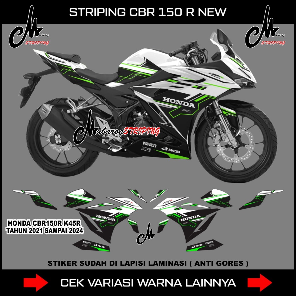 Jual Stiker Striping Honda Cbr 150r K45 Livery Moto3 / Sticker Decal Cbr150r K45r Baru / Stock ...