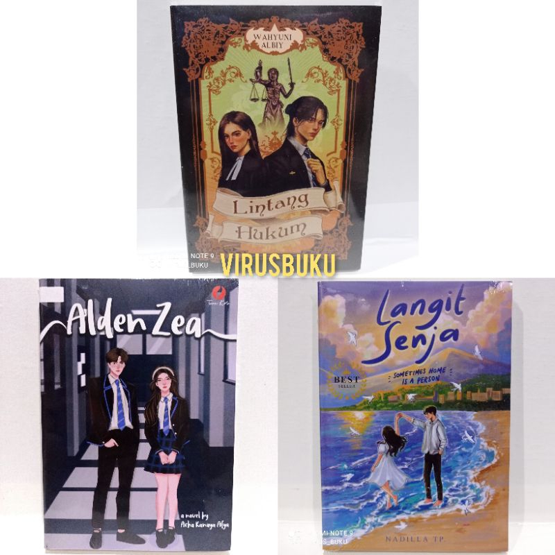 Jual Paket isi 3 Novel Lintang Hukum + Alden Zea + Langit Senja | Shopee Indonesia