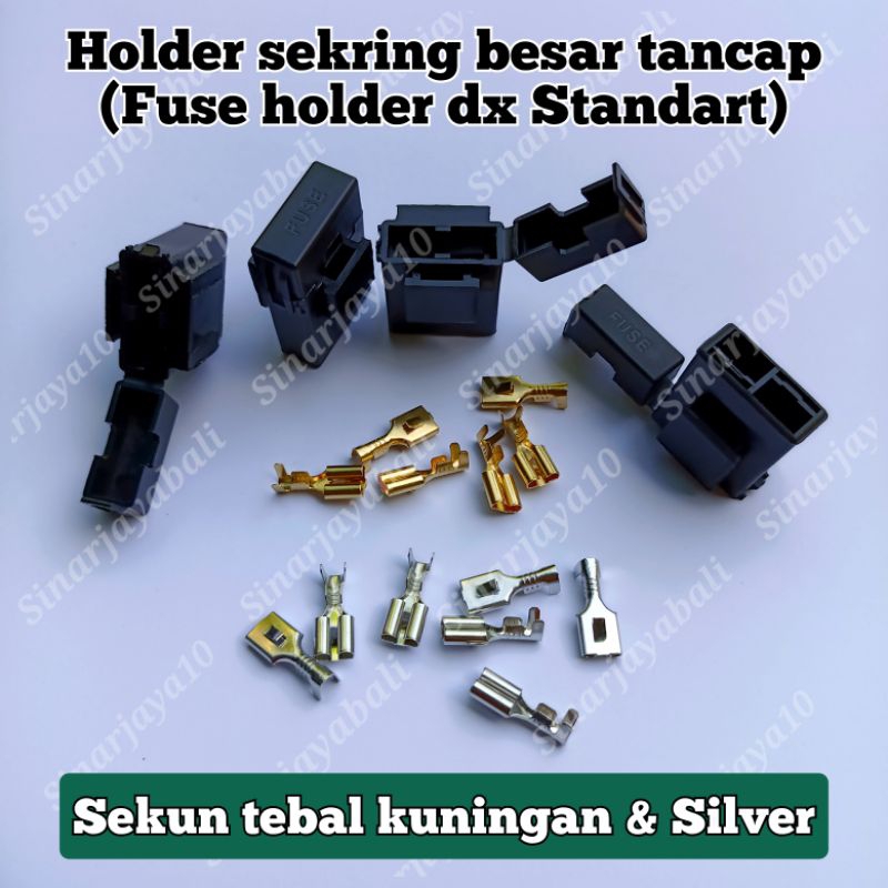 Jual rumah sekring tancap besar gandeng holder fuse dx soket sikring ...