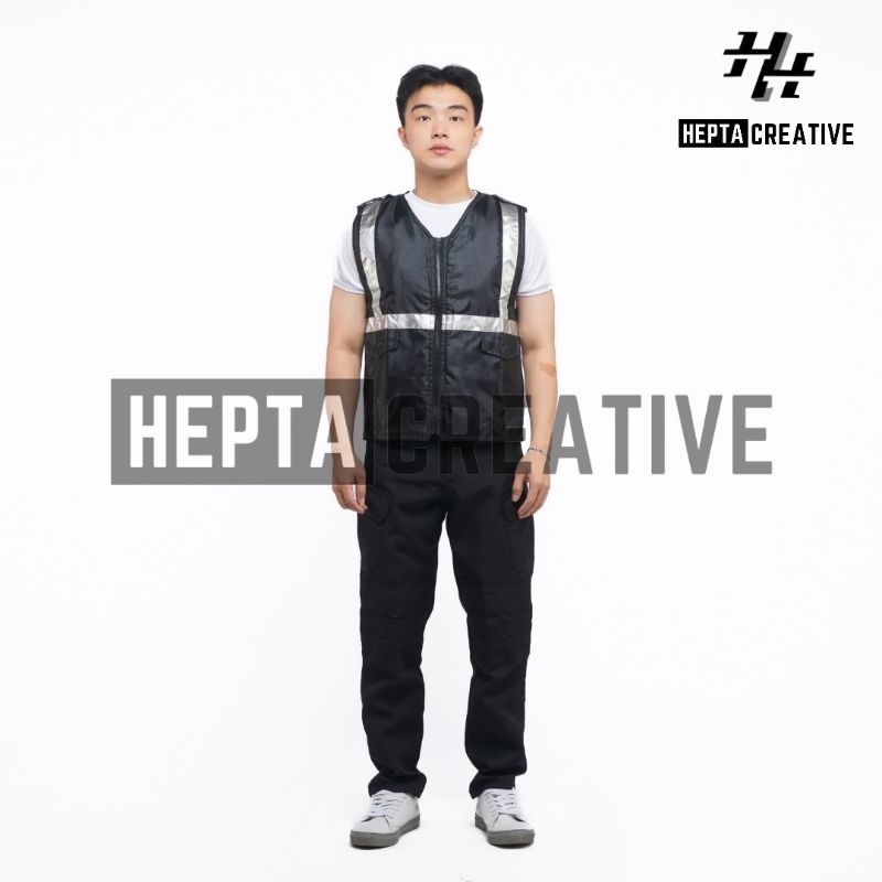 Jual HEPTA- ROMPI PARASIT HITAM VEST SAFETY PROYEK | Shopee Indonesia