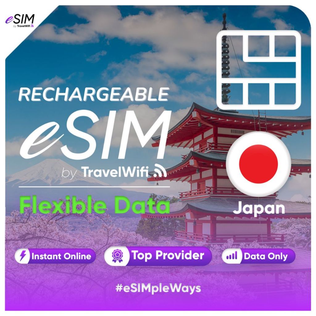 Jual RECHARGEABLE [BIGGER DATA] eSIM Japan Flexible Data | Japan Travel eSIM Card | eSIM Japan ...
