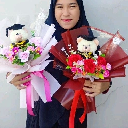Jual BUKET BONEKA WISUDA MURAH, bucket wisuda, bunga palsu, kado wisuda ...