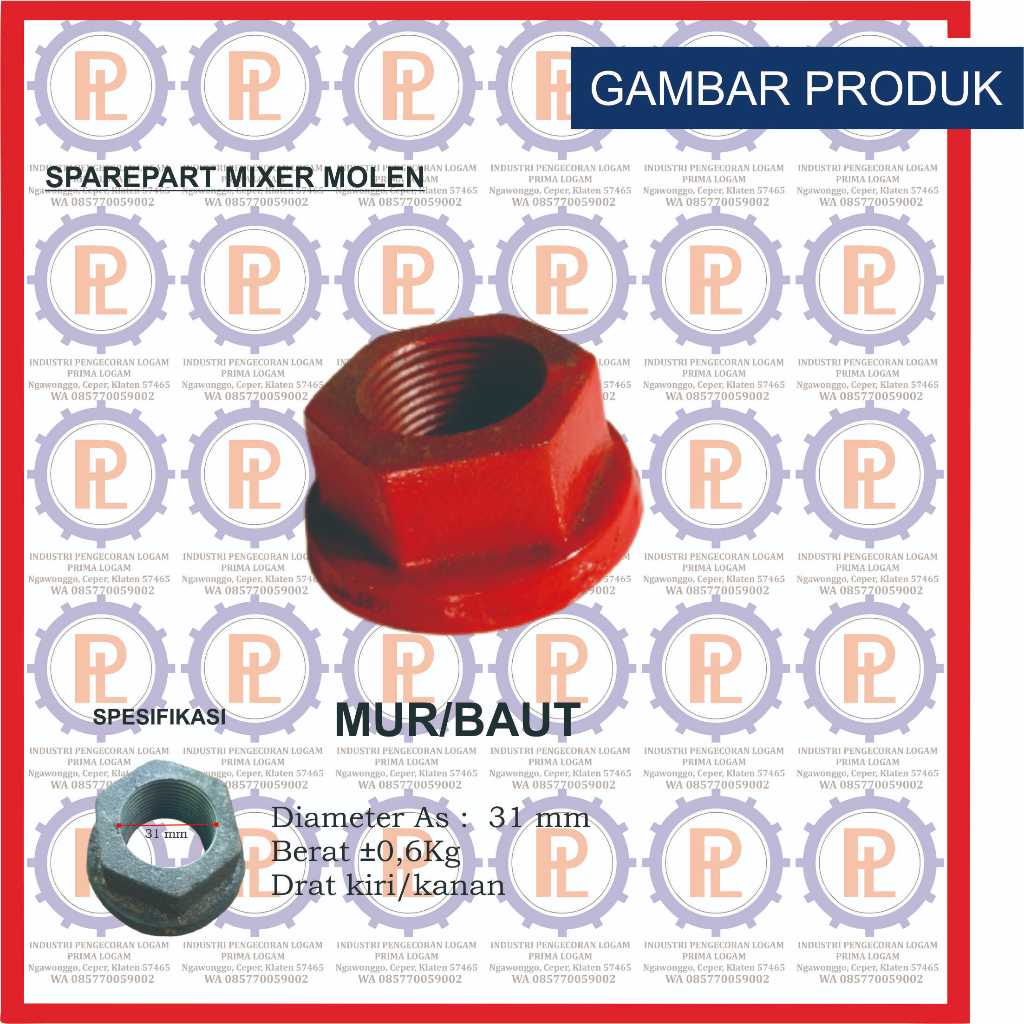 Jual Mur Molen Concrete Mixer 50kg | Shopee Indonesia