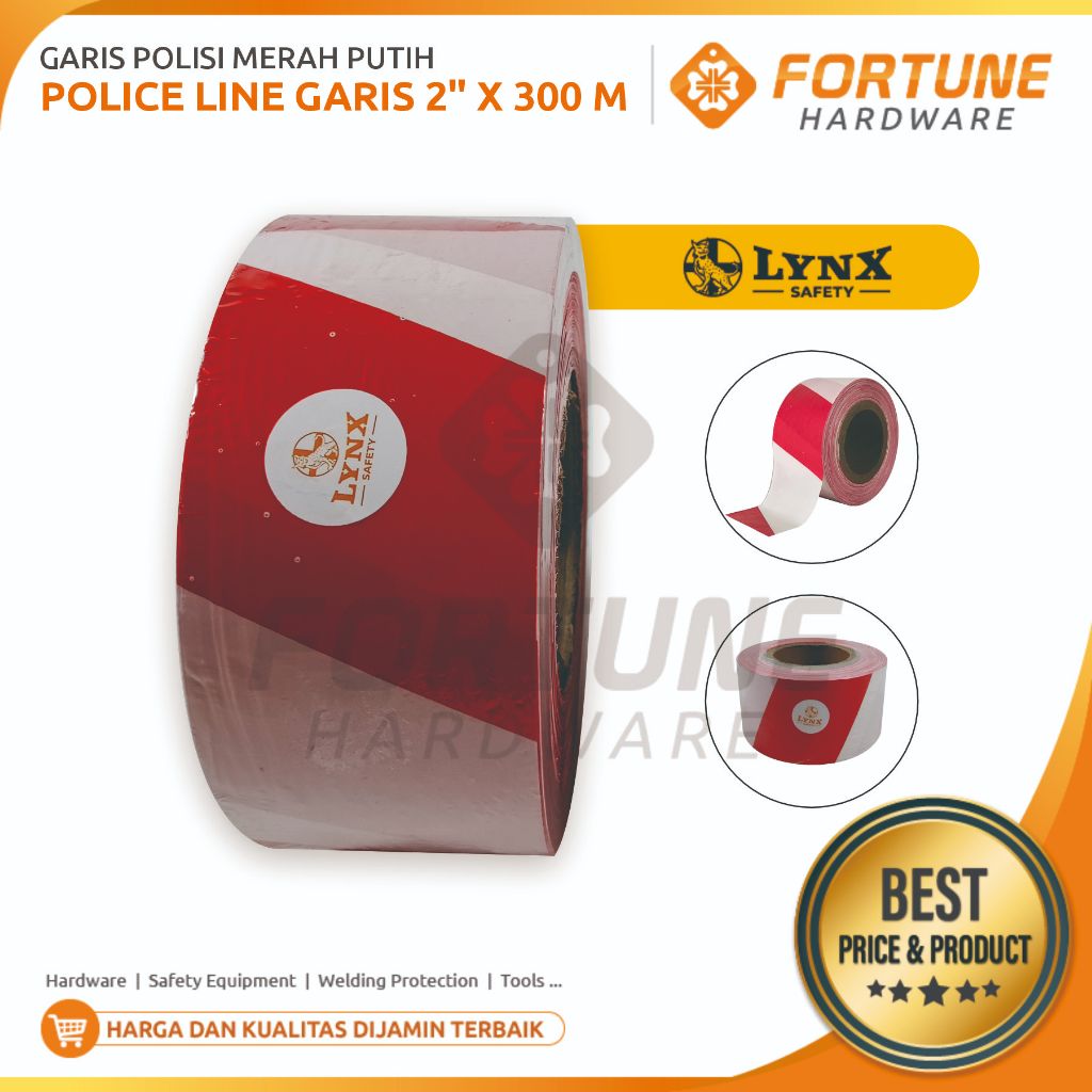 Jual Police Line Garis Polisi Lynx Safety Merah Putih 2 inch x 300M ...