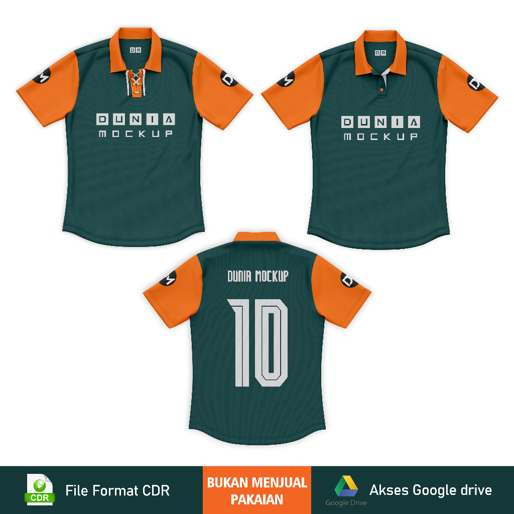 Jual Mockup Jersey Kerah Tali & Polo - CDR | Shopee Indonesia
