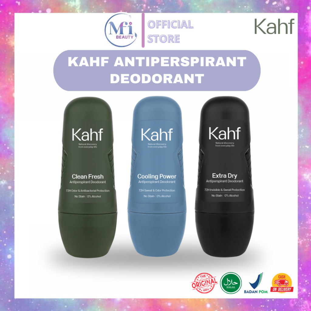 Jual MFI - Kahf Antiperspirant Deodorant Roll On 45 ml | Shopee Indonesia