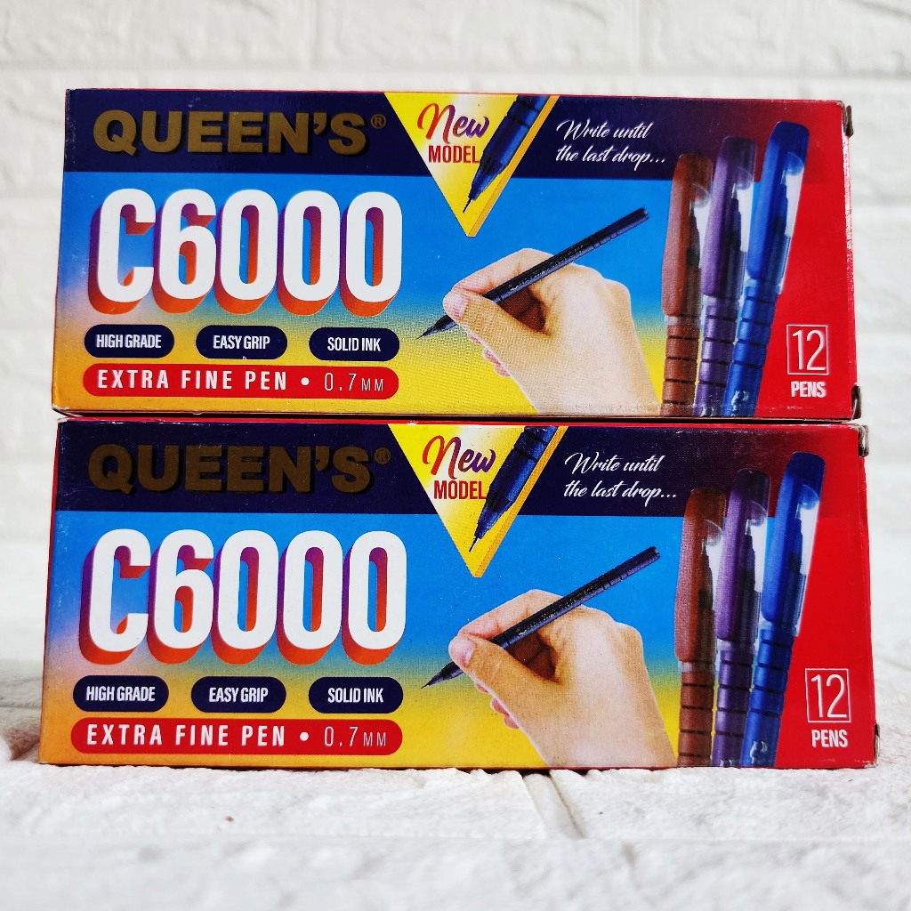 Jual PULPEN FASTER QUEEN'S C6000 EXTRA PEN BOLPOIN FASTER PENA MURAH ...
