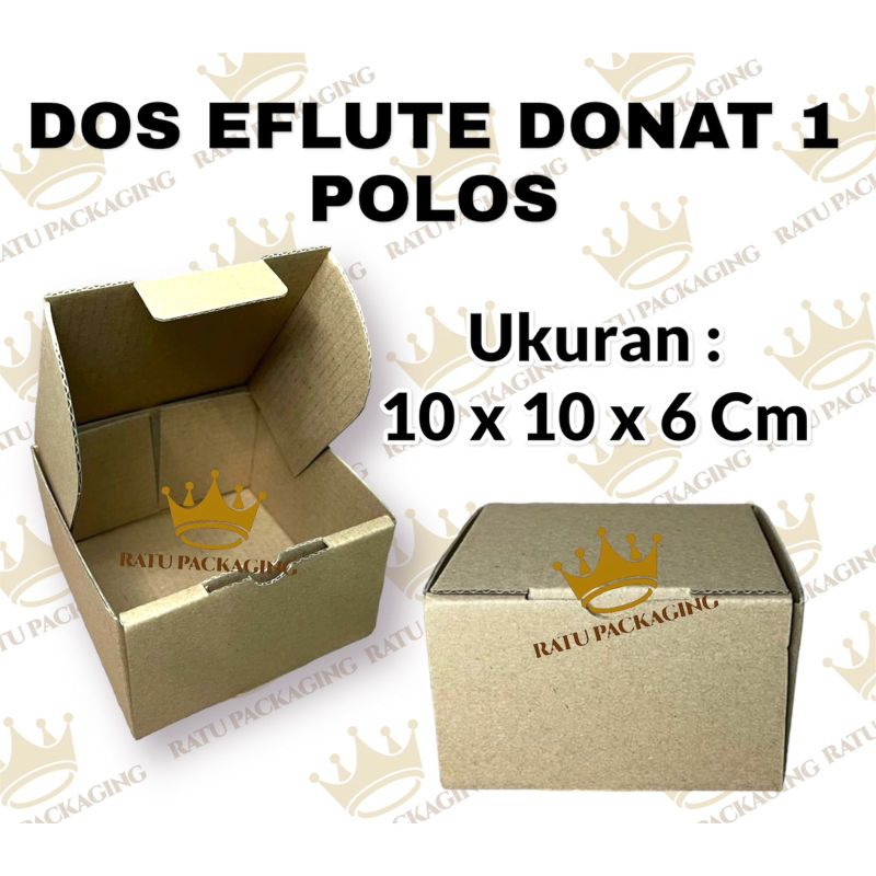 Jual RATU | Dos Eflute Tebal Donat 1 Polos Ukuran 10x10x6CM DIE CUT ...