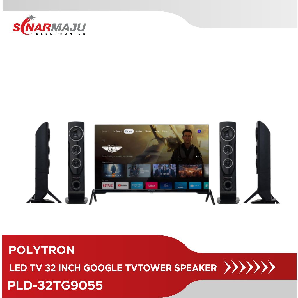 Jual LED TV 32 Inch Polytron HD Ready GOOGLE TV Tower Speaker PLD 32TG9055 / PLD 32TG5055 (2025 ...
