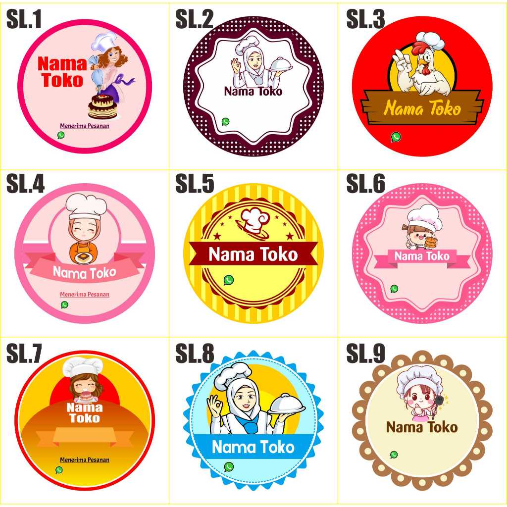 Jual Stiker Label Produk Bisa Custom Desain Stiker Sudah di cutting ...