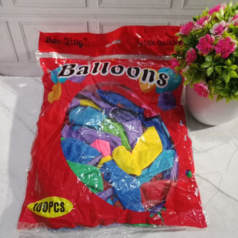 Jual BALON MOTIF ULTAH ISI 100PCS UK 12 INCH | Shopee Indonesia