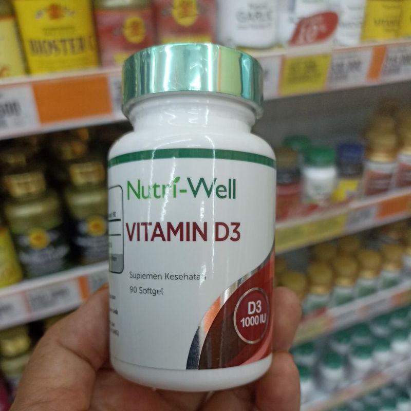 Jual NutriWell Vitamin D3 1000 IU 90 Softgels | Shopee Indonesia