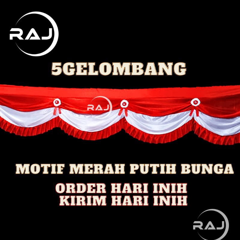 Jual BENDERA BACKGROUND MERAH PUTIH BUNGA | Shopee Indonesia