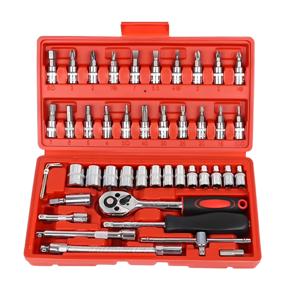 Jual Kunci Socket Set 46 pcs Full Set (1/4") CR-V KS | Shopee Indonesia